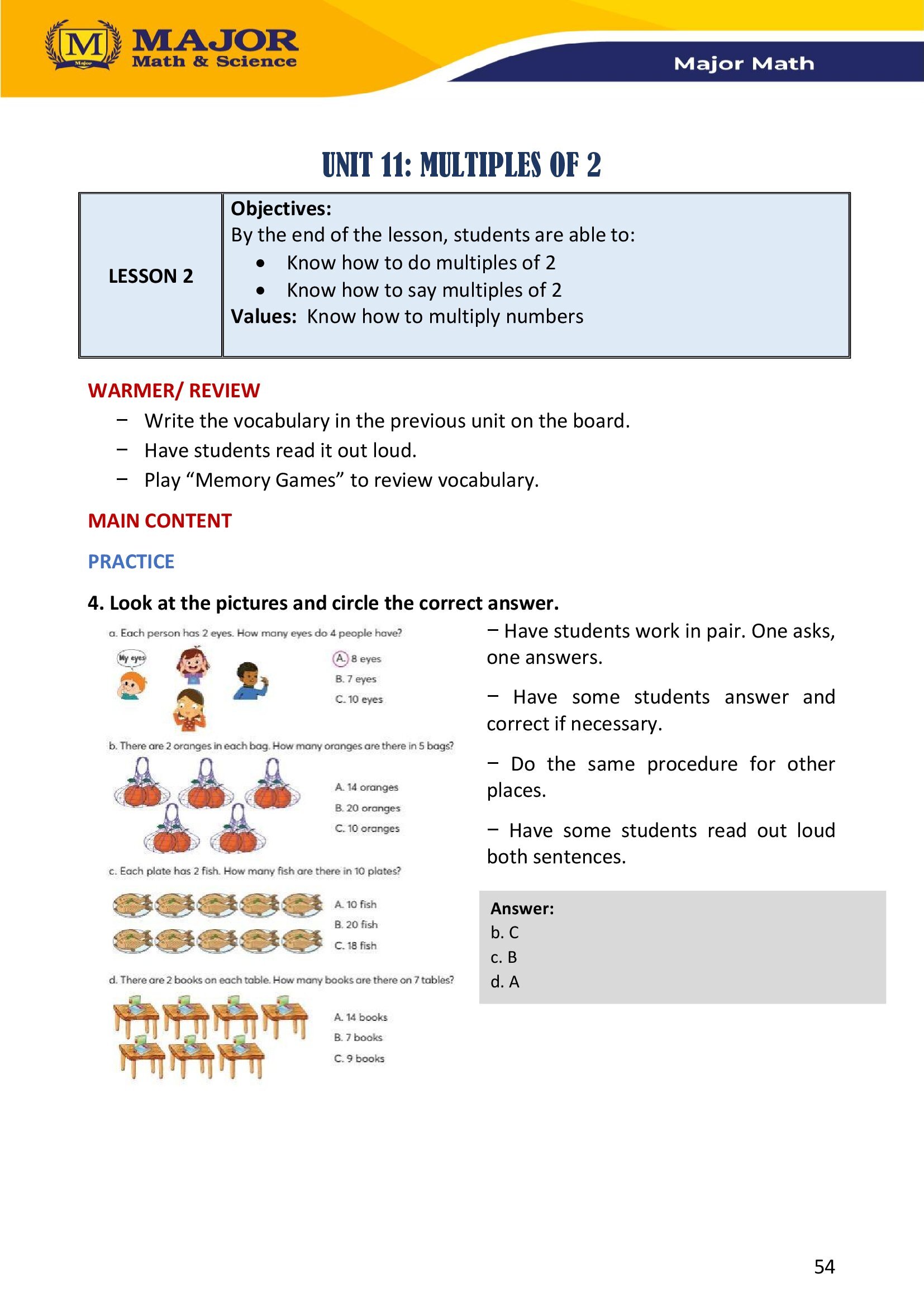 Teacher's Guide - Major Math 2